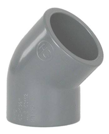 PVC-U коляно, Coraplax, D250, 45° | 7102250 - HydroSpa